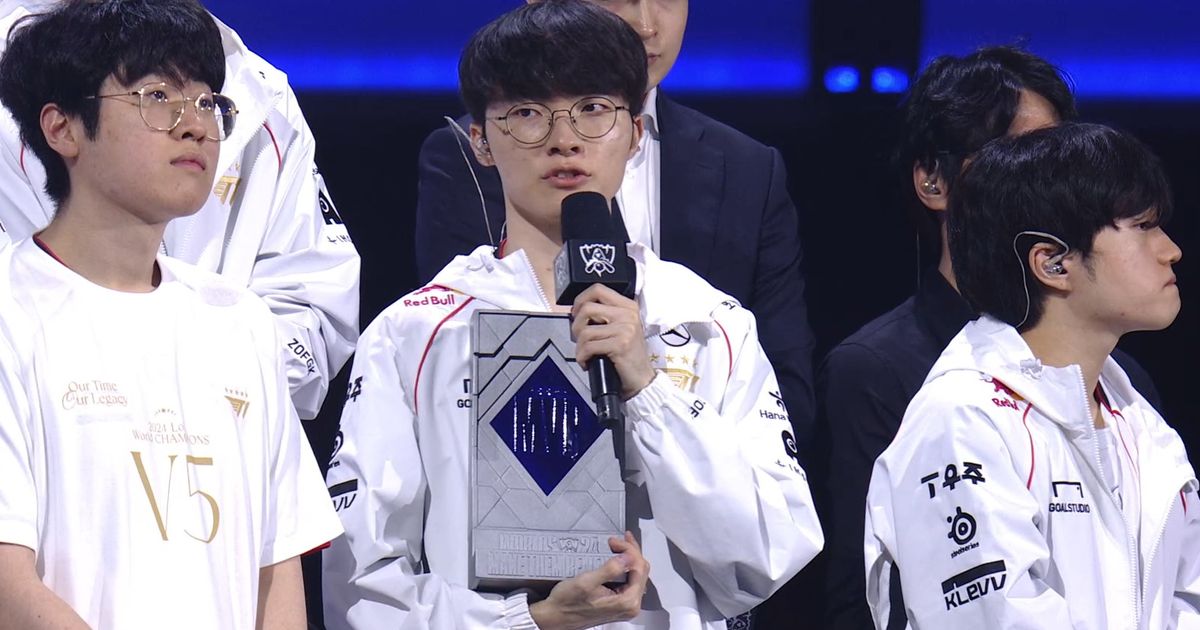 Faker получил MVP в гранд-финале Worlds 2024